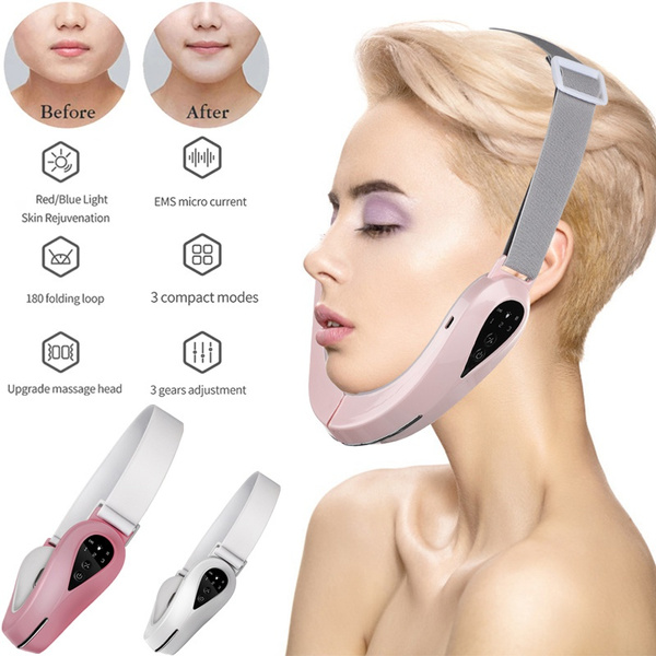V-Face Shaping Massager LED Photon Therapy Face Slimming Vibration ...