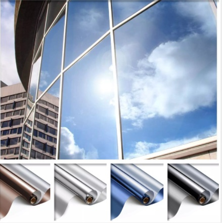 1/2/3/4/5/6M Ultraviolet-proof Mirror Silver Film 15% VLT Solar ...