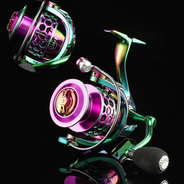 Colorful Travel Metal Fishing Reel Light Weight Ultra Smooth Powerful ...