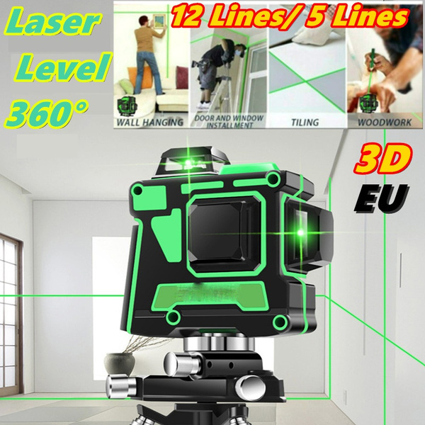 12 Lines /5 Lines Laser Level Tool, Green Self Leveling Laser Line ...