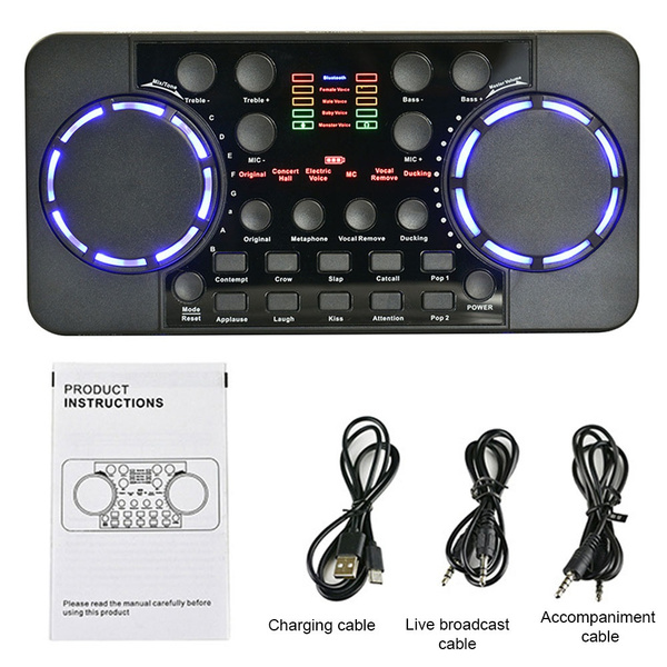 Mixer Live Broadcast Studio Singing Noise Reduction Portable External ...
