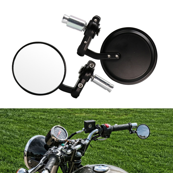 Universal 2pcs/Pair Motorcycle Rear View Mirrors Round 7/8" Handle Bar ...