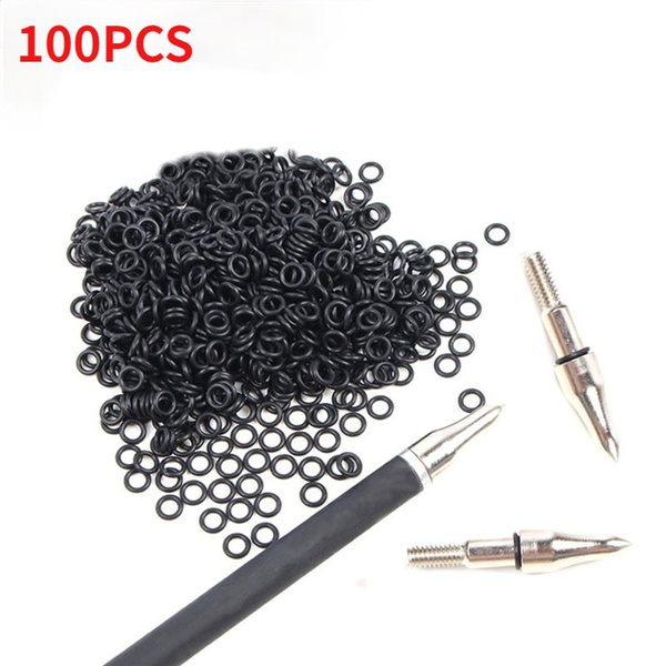 100pcs Archery Arrowhead Points Locks O Ring Rubber Washers Target ...