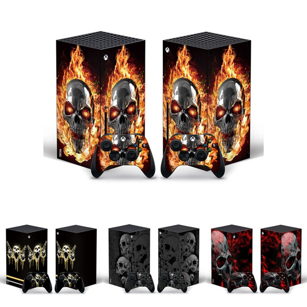 Fire Gun Skull Skin Sticker for Xbox Series X Skin Stickers Decal Full ...