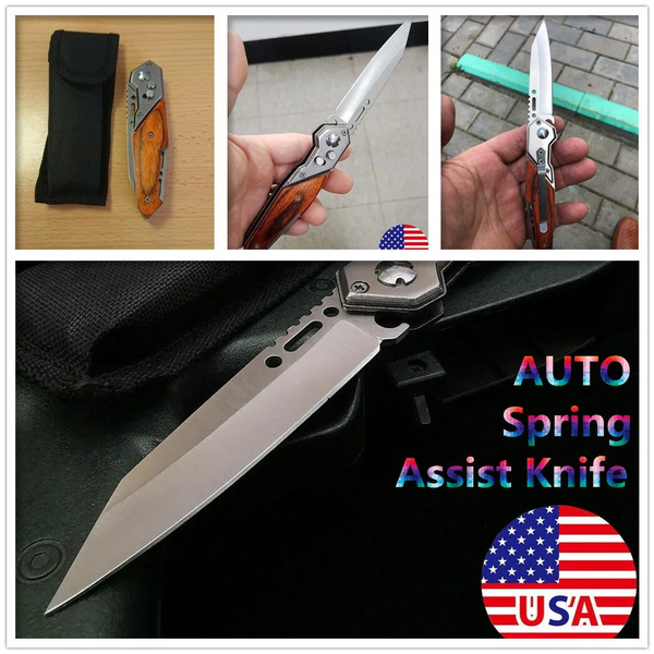 NEW 7.87" Stiletto Tactical Spring Assisted Open Pocket Knife AUTO OTF ...