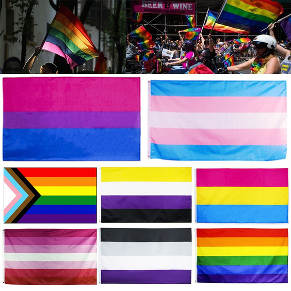 LGBT Banners Gay Pride Flag Rainbow Flag Lesbian Flag Bi Bisexual Pride ...