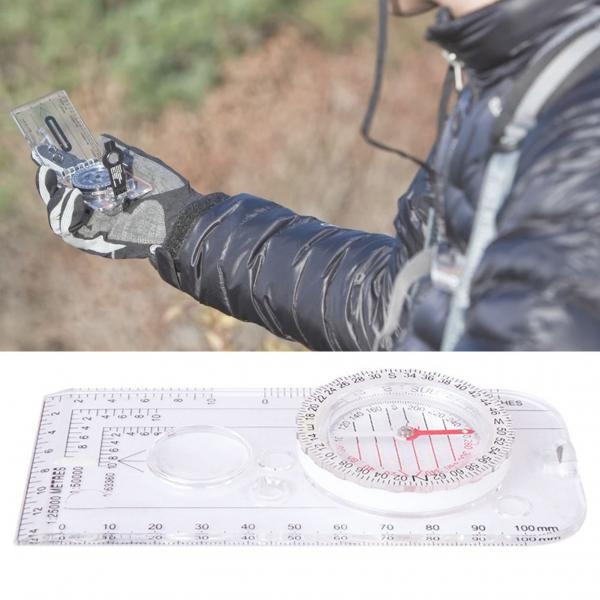 Drawing Scale Compass Folding Map Ruler Buckle Car Camping Hiking ...