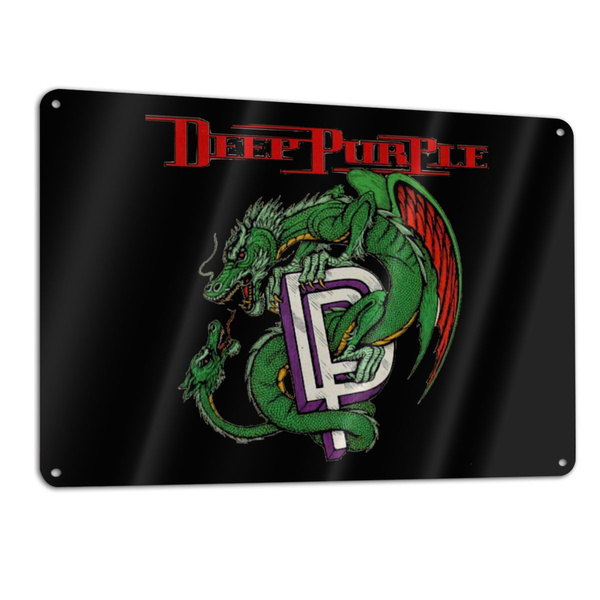 Deep Purple Art Retro Style Metal Aluminum Sign 11.8×7.9 in, Fashion ...