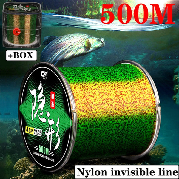 500m Nylon Rubber Thread Fishing Line Speckle Carp Fluorocarbon Fishing ...