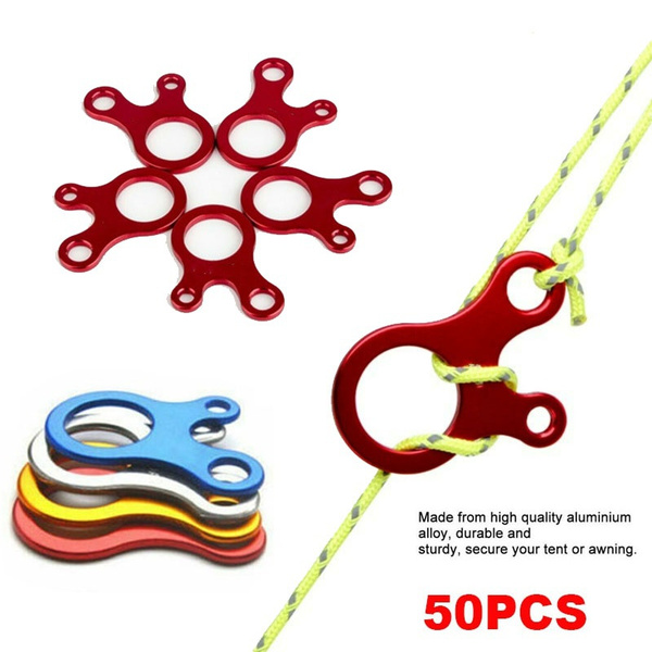 Aluminum Alloy Guyline Cord Adjuster Tent Tensioners Rope Adjuster for ...