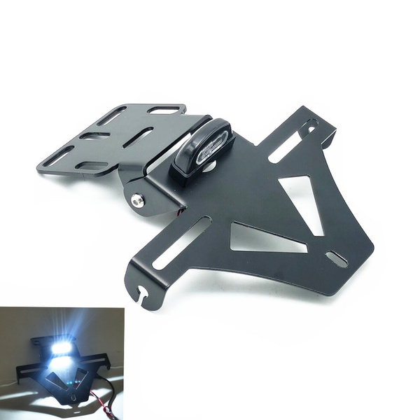 Motorcycle Tail Tidy Fender License Plate Holder Bracket with LED Light ...