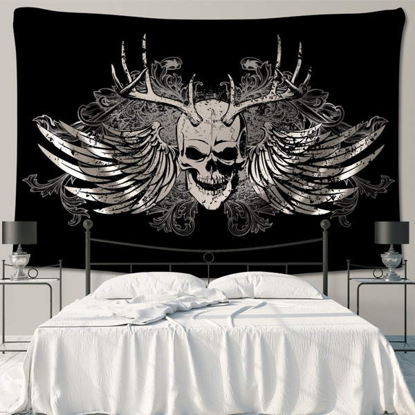 Sigil Of Lucifer Wall Art Tapestry Baphomet Goat Head Devil Horns ...