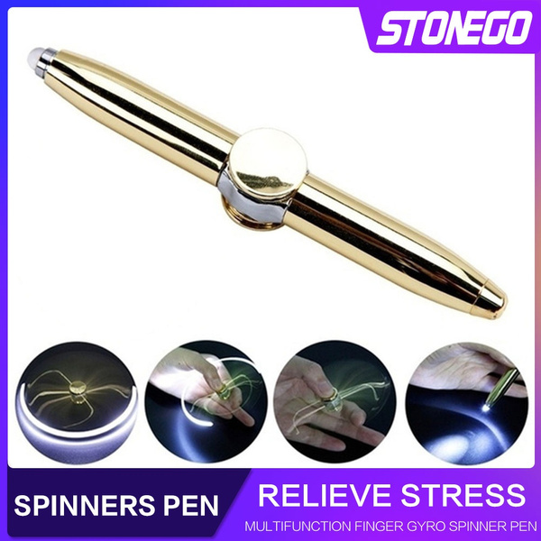Relieve Stress Spinner Pen Stonego Gyroscope Decompression Light Ball ...