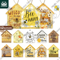 Putuo Decor-Bee Dwarf Wood Hanging Sign Children's Day Christmas ...