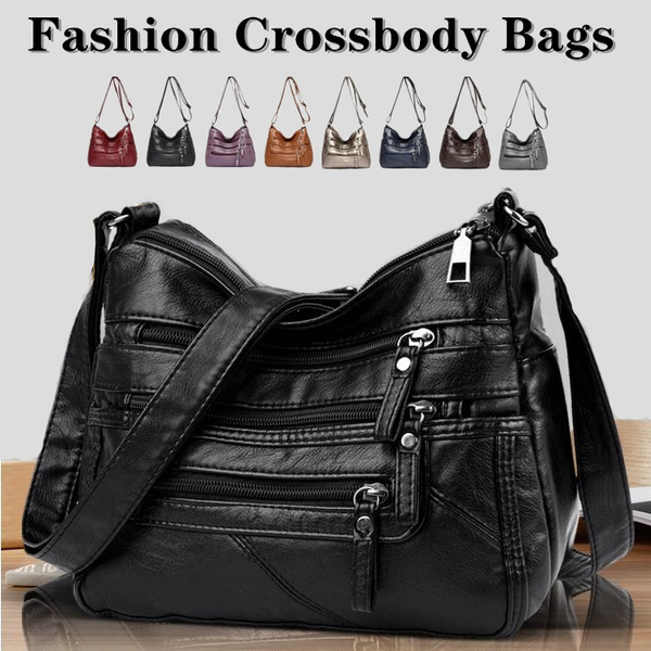 New Shoulder Crossbody Bags For Women PU Leather Bag For Girls Female ...