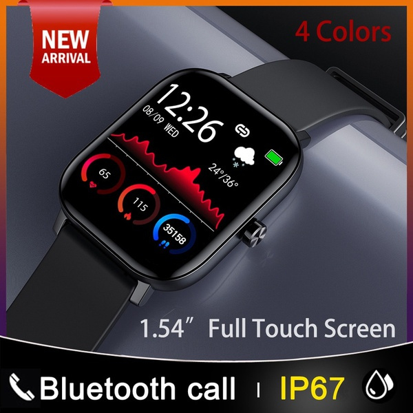 2021 New Bluetooth Call Smart Watch Women Men 1.54"Full Touch Fitness ...