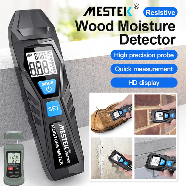 MESTEK WM700 Wood Moisture Tester Handheld Temperature Humidity Meter ...