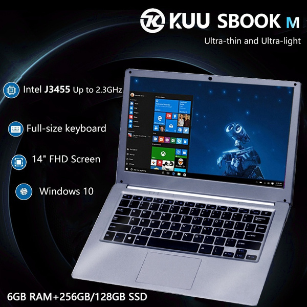 KUU Ultra-thin Windows 10 Intel J3455 Up To 2.3GHz 6G RAM+ 128G/256G ...