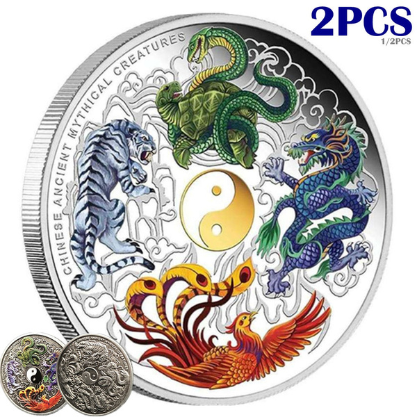2PCS/1PC Newest Beautiful Chinese Feng Shui Dragon Tiger Phoenix ...