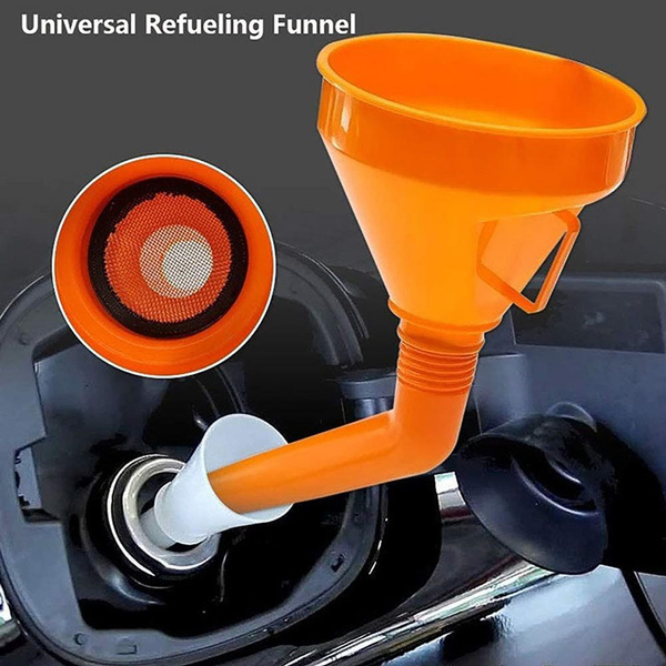 Plastic Oil Funnel Car Motorcycle Long Mouth Funnel Engine Gasoline Oil ...