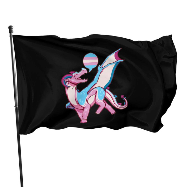 Transgender Trans Pride Flag Dragon Cute Themed Welcome Party Outdoor ...