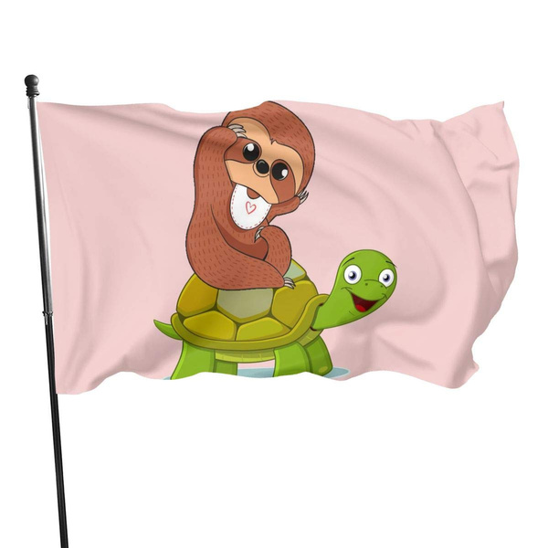 Cute Baby Sloth Riding Sea Turtle Ride On Themed Welcome Party Outdoor ...