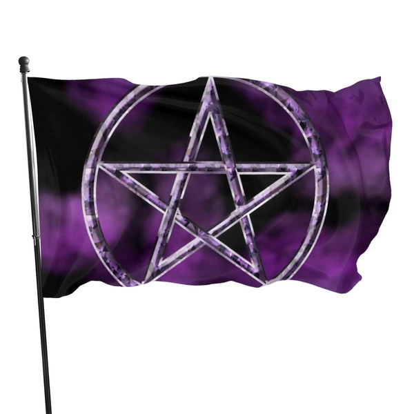 Purple Wicca Wiccan Pentagram Pentacle Themed Welcome Party Outdoor ...