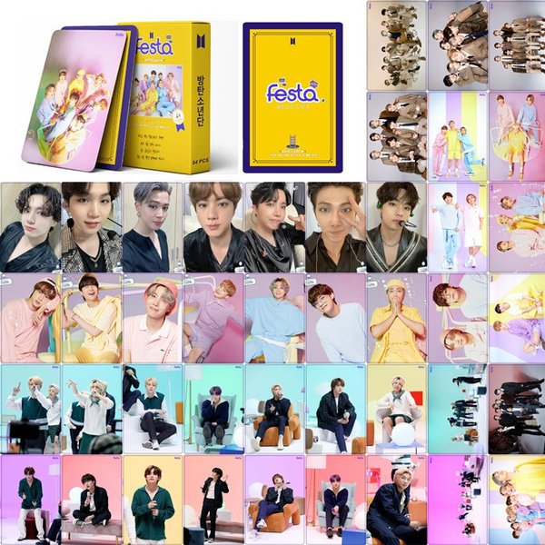 54Pcs/Box New KPOP Idol Festa 2021 8th Anniversary LOMO Card Bangtan ...