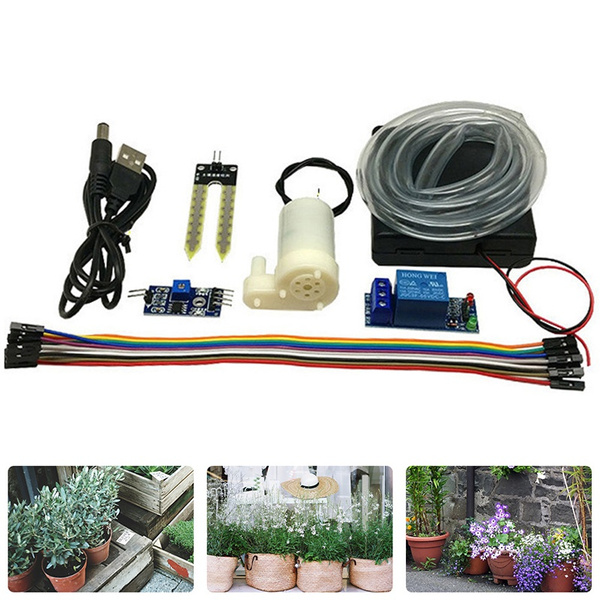 DIY Automatic Watering Irrigation System Soil Moisture Sensor Pump ...