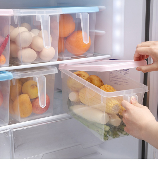 Refrigerator Storage Box Japanese Plastic Drawer Type Transparent ...