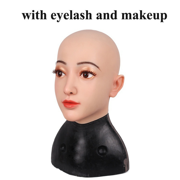 Cosplay Mask Silicone Disguises Head Mask Cute Female Face Mask ...