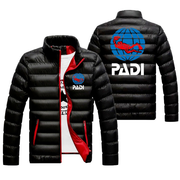 New Arrival Cotton-based Clothing PADI Logo Warm Down Jacket Men ...