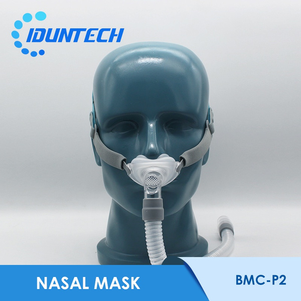 BMC CPAP Nasal Pillows Mask P2 With 3 Sizes Cushions Respirator Tube ...