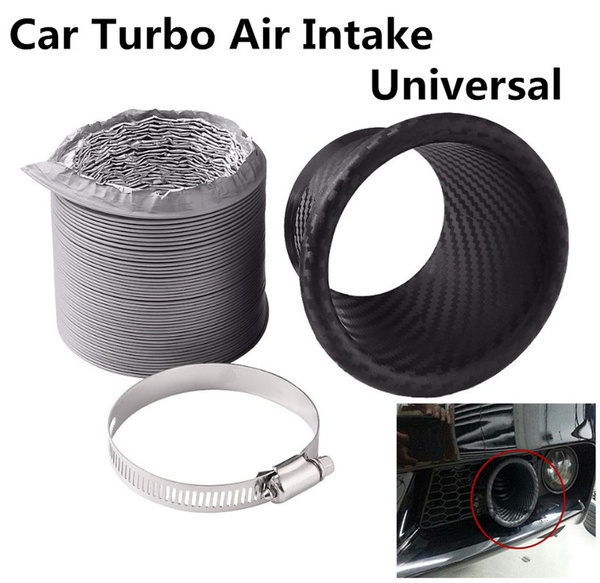 Black Carbon Fiber Surface Car Front Bumper Turbo Air Intake Pipe Air ...
