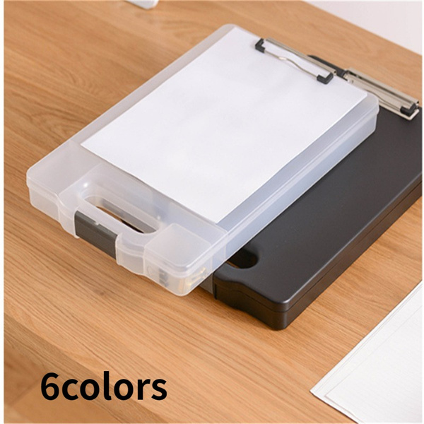 A4 Plastic Storage Clipboard File Box Case Document File Folder ...