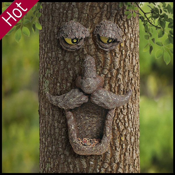Novel Old Man Tree Hugger Garden Peeker Yard Art Outdoor Tree Funny Old ...