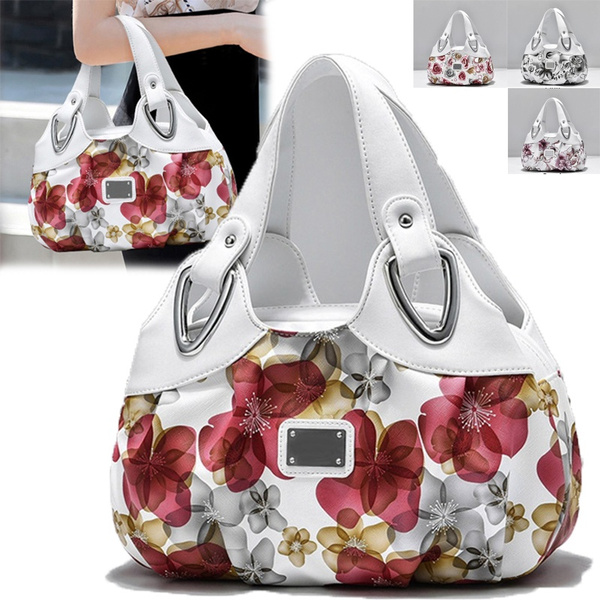 Fashion Handbag Women Printing PU Leather Handle Bag Lady Tote Large ...