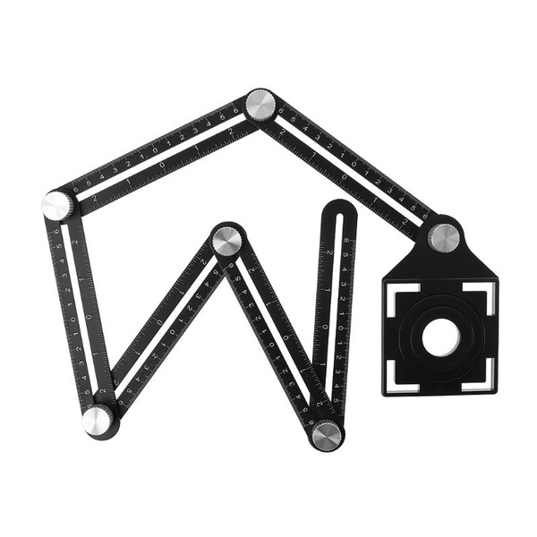 Multi Template 6-Sided Angle Measuring Ruler Folding Rulers Tool with ...