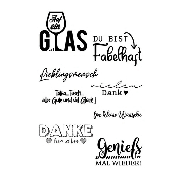 Neu Deutsche Phrase Transparent Stempel, German Transparent Silicone ...
