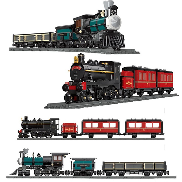 2021 New 789Pcs DIY Creative City Creator Steam Train Building Block ...