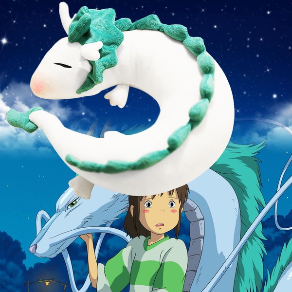 Cute U-Shape Neck Doll Plush Toy Pillow Anime Spirited Away White ...