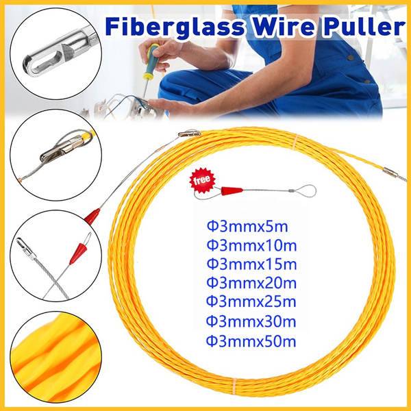 New 5/10/15/20/25/30/50M Yellow Guide Device Electric Cable Push ...