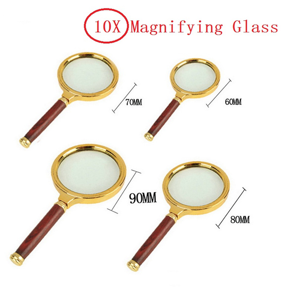 Classic 10X Magnifier Handheld Jewelry Magnifying Glass Loop Loupe ...