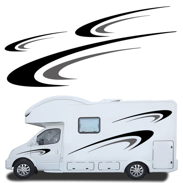 Car stickers Car stickers For Camper RV Trailer Stripes Graphics (Two ...