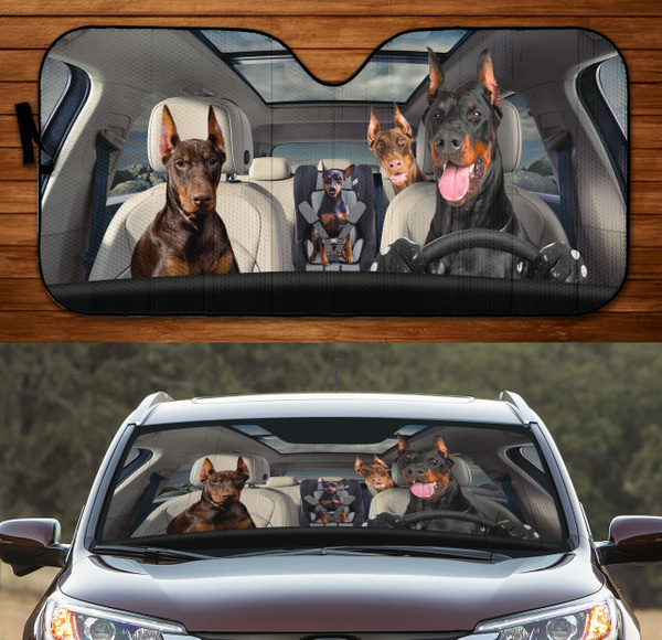 Four Dobermans Family Car Windshield Auto Sun Shade | Wish
