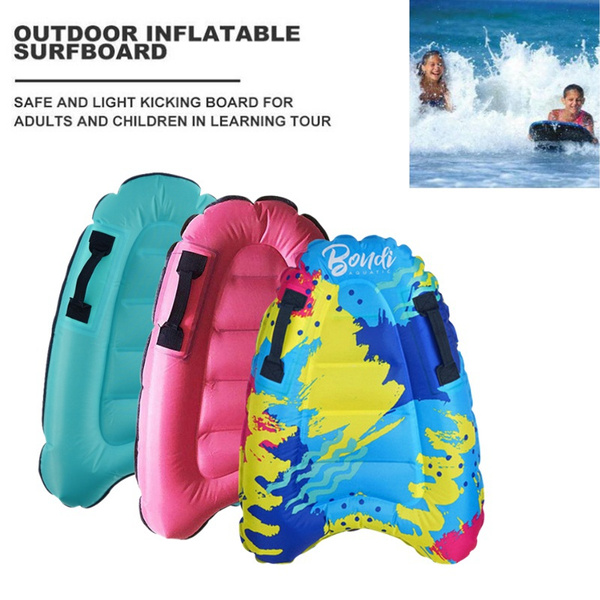 Inflatable Surf Board With Handles Lightweight Swimming Floating ...