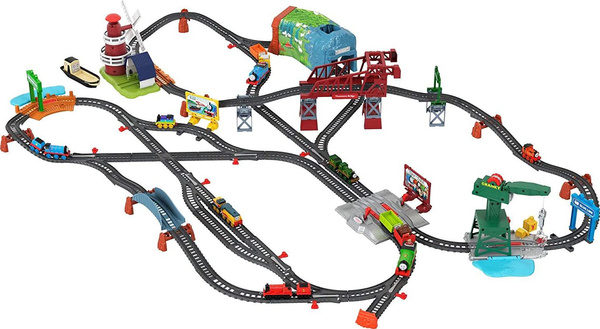 Thomas and Friends All Around Sodor Deluxe Set, motorized train set ...