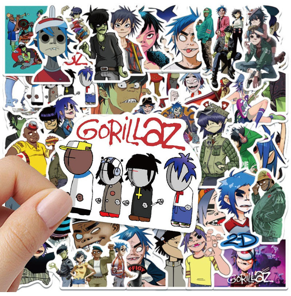 50Pcs Blur Band Gorillaz Cool Sticker Decal For Kids Toys Car On Laptop ...