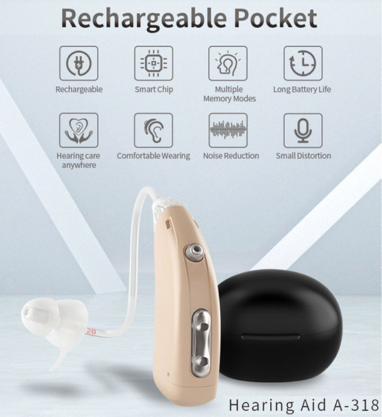Rechargeable Invisible BTE Digital Hearing Aid Heavy LossEar Aid ...