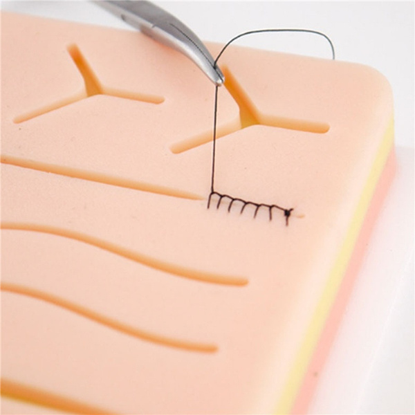 Surgical Skin Suture Practice Silicone Pad with Wound Simulated Skin ...